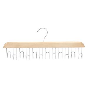 amazon basics wooden belt hanger - natural, 2-pack