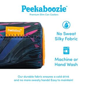 PEEKABOO Premium Slim Can Cooler, Durable and Stretchable fits 12 to 16 oz. Slim Cans and Bottles Too. (Vice City Camo - 1pc)