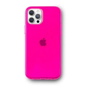 FELONY CASE - iPhone 13/iPhone 14 Neon Pink Clear Protective Case, TPU and Polycarbonate Shock-Absorbing Bright Cover - Crack Proof with a Gloss Finish - Full iPhone Protection