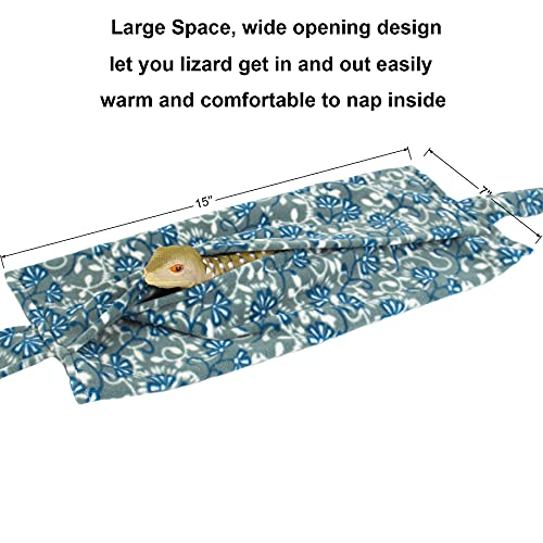 PTDECOR Adjustable Bearded Dragons Lizards Sling Carrier Reptile Carry Pouch to Prevent Them Falling When Napping Inside