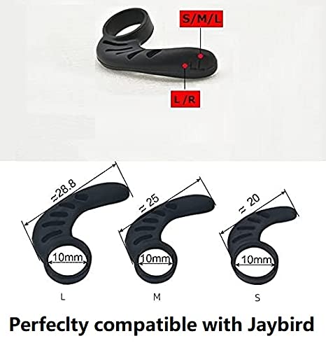 JNSA Ear Fin and Ear tip Set Replacement for Jaybird X2 X3 X4 X, S/M/L 3 Size 6 Pairs,Ear Fins 3 Pairs and Ear Tips 3 Pairs Compatible with Jaybird X X2 X3 X4,Black 33