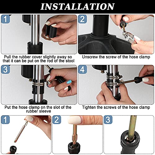 Fixing a Sinking Office Chair Cylinder Alternatives 5 Pieces Gas Lift, 10 Pieces Stainless Steel Hose Clamps with Dual-Purpose Screwdriver No Gas Lift Cylinder