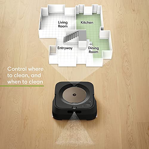 iRobot Braava jet m6 (6012) Ultimate Robot Mop- Wi-Fi Connected, Precision Jet Spray, Smart Mapping, Compatible with Alexa, Ideal for Multiple Rooms, Recharges and Resumes (Renewed)