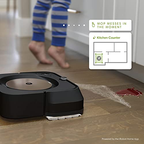 iRobot Braava jet m6 (6012) Ultimate Robot Mop- Wi-Fi Connected, Precision Jet Spray, Smart Mapping, Compatible with Alexa, Ideal for Multiple Rooms, Recharges and Resumes (Renewed)