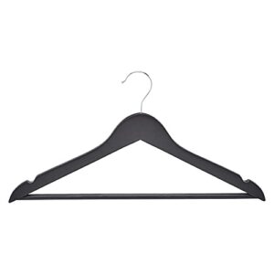 amazon basics wood suit clothes hangers - black, 20-pack