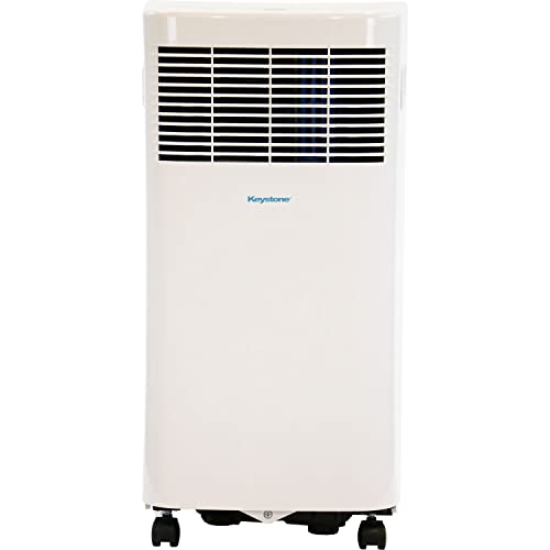 Keystone 5,000 BTU Portable Air Conditioner, Cools Rooms Up to 200 Sq. Ft., with Remote Control, LED Display, 24H Timer, Dehumidifer, Wheels, and 3-Speeds