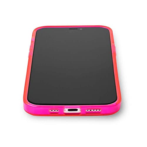 FELONY CASE - iPhone 13 Pro Max Neon Pink Clear Protective Case, TPU and Polycarbonate Shock-Absorbing Bright Cover - Crack Proof with a Gloss Finish - Wireless Charging Compatible