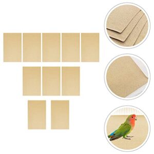 POPETPOP Bird Cage Liners, Super Absorbent Cage Liners Water Absorption Gravel Paper Bird Cage Cushion Pad Mat 10Sheets Random Color