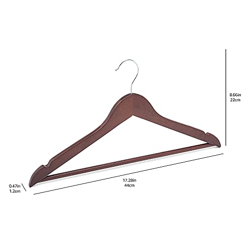 Amazon Basics Wood Suit Clothes Hangers - Cherry, 30-Pack