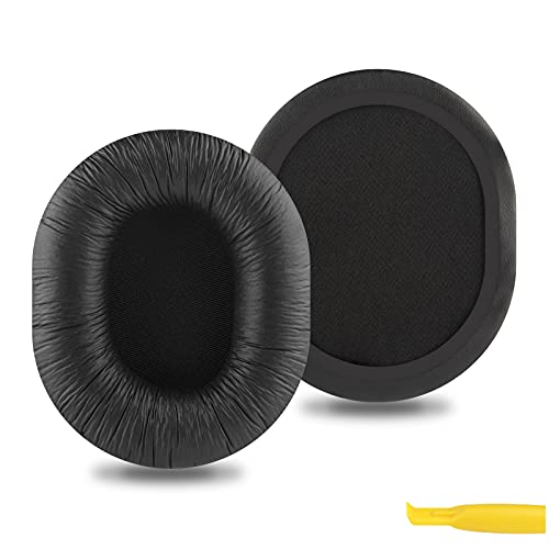 Geekria QuickFit Replacement Ear Pads for Audio-Technica ATH-M40fs ATH-D40fs ATH-M66 Headphones Ear Cushions, Headset Earpads, Ear Cups Repair Parts (Black)