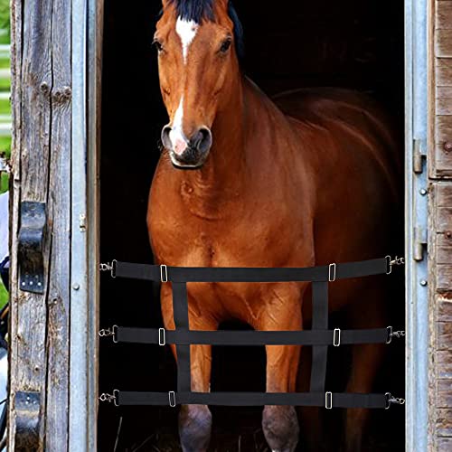 tinkare Stall Guard for Horse Stable Gate with Adjustable Straps and 2" Nylon Webbing Allow Air Flow