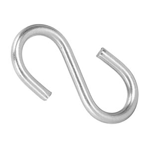 Tissting 20 Pcs M3 S Shaped Hooks Heavy Duty Stainless Steel Hanging Hooks Multi Purpose Hooks for Basketball Hoop Garden Bedroom(36.8mm / 1.6in)