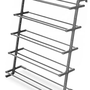 Whitmor 5-Tier Leaning Shoe Rack, Gray