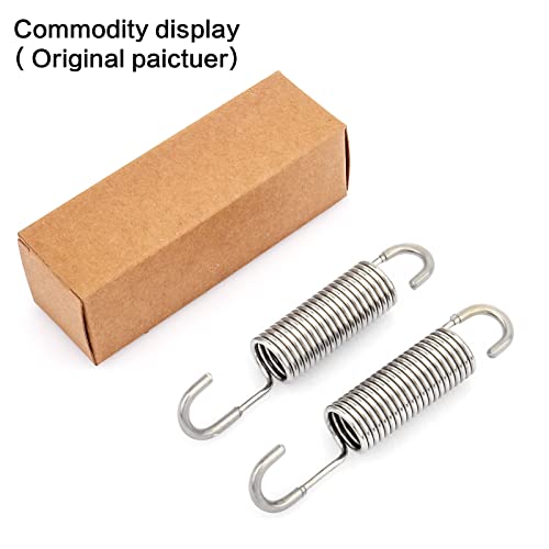 GNPADR 3-5/8" (2 Pieces) Stainless Steel Replacement Recliner Sofa Mechanism Tension Spring - Long Neck Hook