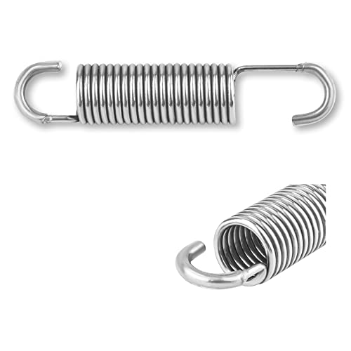 GNPADR 3-5/8" (2 Pieces) Stainless Steel Replacement Recliner Sofa Mechanism Tension Spring - Long Neck Hook