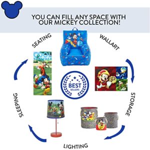 Idea Nuova Disney Mickey Mouse Pop Up Laundry Storage Hamper with Durable Carry Handles, 21" H x 13.5" W X 13.5" L, Blue