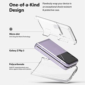 Ringke Slim Case Compatible with Samsung Galaxy Z Flip 3, Premium Thin Transparent Hard PC with Non-Slip Grip Protective Phone Cover for Z Flip3 5G (2021) - Clear