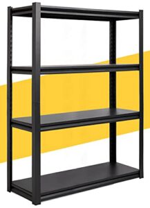 raybee garage shelving heavy duty, 40" wide garage storage shevles heavy duty shelving, adjustable 4 tier metal shelving, garage shelves heavy duty shelves, industrial storage rack, 40" w x19 d x57 h