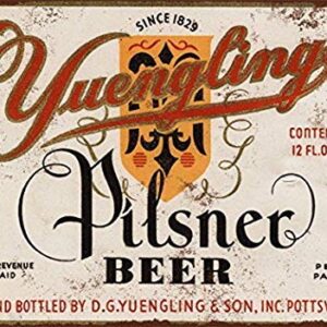 Kexle 1934 Yuengling's Pilsner Beer Vintage Look Reproduction Metal Tin Sign 8X12 Inches