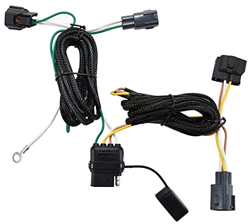 Oyviny Custom 4 Pin Trailer Wiring Harness 55363 for 1998-2006 Jeep TJ/Jeep Wrangler, Plug&Play TJ Trailer Wiring 80 Inches