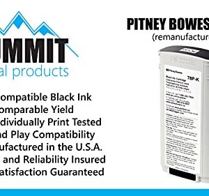 Summit Postal Products Compatible 78P-K Black Postage Meter Ink Cartridge for Pitney Bowes Sendpro P/Connect+ Series Mailing System, 78P-K Production Black Ink Cartridge