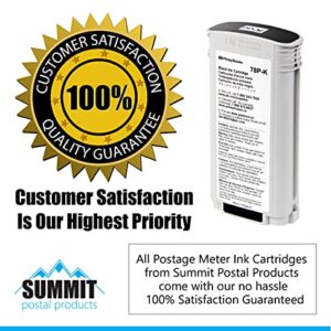 Summit Postal Products Compatible 78P-K Black Postage Meter Ink Cartridge for Pitney Bowes Sendpro P/Connect+ Series Mailing System, 78P-K Production Black Ink Cartridge