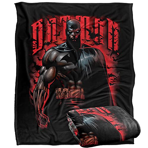 Batman Red Knight Officially Licensed Silky Touch Super Soft Throw Blanket 50" x 60"