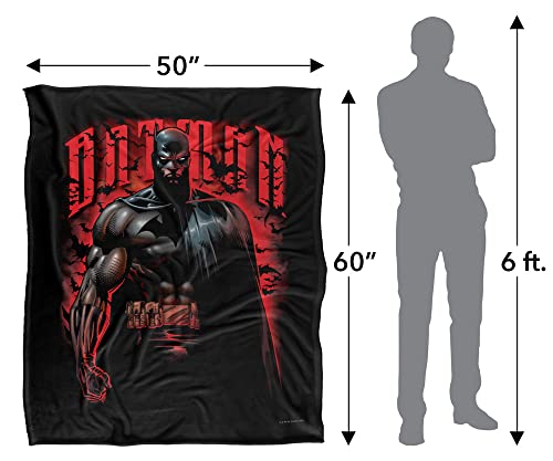 Batman Red Knight Officially Licensed Silky Touch Super Soft Throw Blanket 50" x 60"