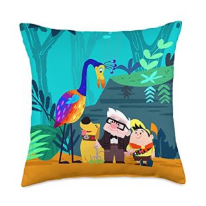 pixar disney carl russell dug kevin paradise falls throw pillow, 18x18, multicolor