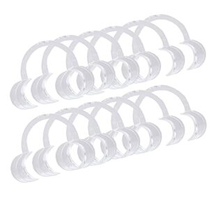 10 pieces (size m) c-shape cheek retractor, disposable mouth opener for dental teeth whitening mouth guard or speak out game (m, white)