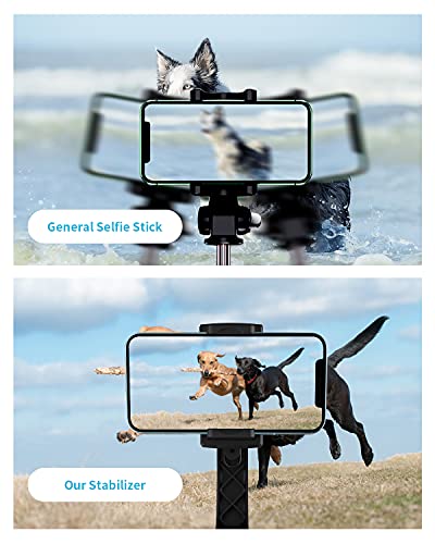 Gimbal Stabilizer with Selfie Stick for iPhone: Portable Handheld Gimble with Tripod & Remote for Cell Phone Camera & Samsung Android Smartphone Recording Video & Vlogging on Tiktok & YouTube