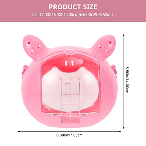 balacoo Pet Hamster Carrier Cage Portable Hamster Cage Mouse Carrier for African Miniature Rabbit Chinchilla Squirrel Pink