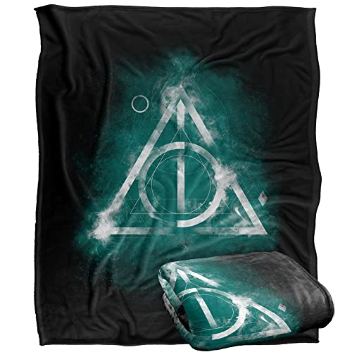 Harry Potter Geometric Deathly Hallows Officially Licensed Silky Touch Super Soft Throw Blanket 50" x 60"