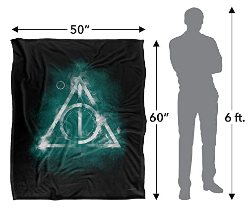 Harry Potter Geometric Deathly Hallows Officially Licensed Silky Touch Super Soft Throw Blanket 50" x 60"