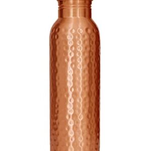 Kitchnver 100percentage Handcrafted Floral Engrave Pure Copper Water Bottle 34 Oz 1 Liter Extra Large Leak Proof Vessel Pot Etched