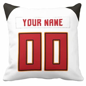 ANTKING Tampa Throw Pillow Custom Any Name and Number for Men Youth Boy Gift 16" x 16", 18" x 18"