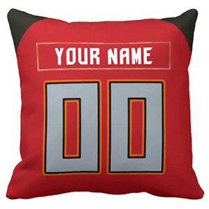 ANTKING Tampa Throw Pillow Custom Any Name and Number for Men Youth Boy Gift 16" x 16", 18" x 18"