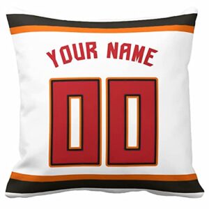 ANTKING Tampa Throw Pillow Custom Any Name and Number for Men Youth Boy Gift 16" x 16", 18" x 18"