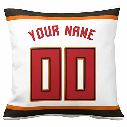 ANTKING Tampa Throw Pillow Custom Any Name and Number for Men Youth Boy Gift 16" x 16", 18" x 18"