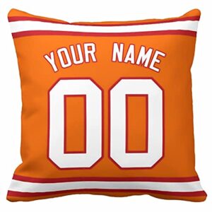 ANTKING Tampa Throw Pillow Custom Any Name and Number for Men Youth Boy Gift 16" x 16", 18" x 18"