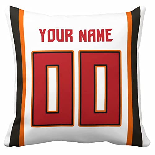 ANTKING Tampa Throw Pillow Custom Any Name and Number for Men Youth Boy Gift 16" x 16", 18" x 18"