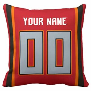 ANTKING Tampa Throw Pillow Custom Any Name and Number for Men Youth Boy Gift 16" x 16", 18" x 18"