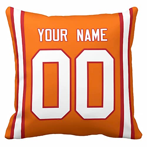 ANTKING Tampa Throw Pillow Custom Any Name and Number for Men Youth Boy Gift 16" x 16", 18" x 18"