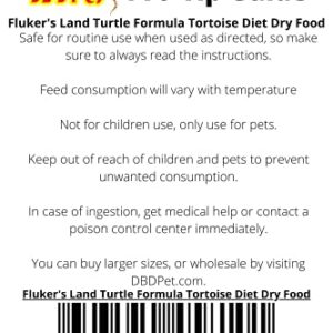 Fluker's Tortoise Diet Large Pellet Food 10oz - Includes Attached DBDPet Pro-Tip Guide