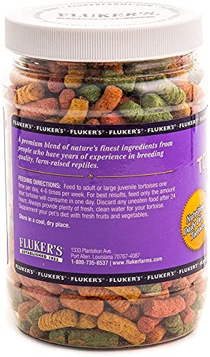 Fluker's Tortoise Diet Large Pellet Food 10oz - Includes Attached DBDPet Pro-Tip Guide