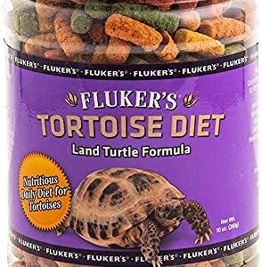 Fluker's Tortoise Diet Large Pellet Food 10oz - Includes Attached DBDPet Pro-Tip Guide