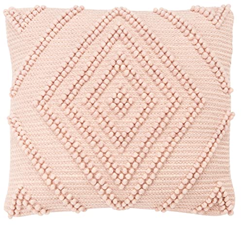 Safavieh Home Collection Eira Boho Rose 20-inch Square Decorative Accent Throw Pillow (Insert Included) PLS124C-2020, 22"x22"