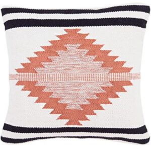 Safavieh Home Collection Saiko Tribal Southwestern Rust/Beige 20-inch Square Decorative Accent Throw Pillow (Insert Included) PLS4003A-2020