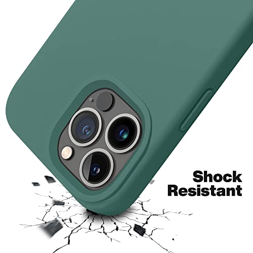 OTOFLY Designed for iPhone 13 Pro Phone Case, Silicone Shockproof Slim Thin Phone Case for iPhone 13 Pro 6.1 inch (Midnight Green)