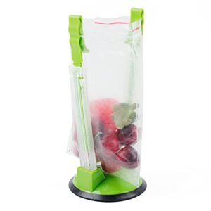 Baggy Rack Clip Plastic Food Bag Storage Rack Stand Space-saving Multi-purpose Green